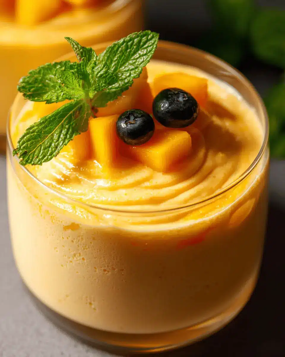 creamy mango mousse