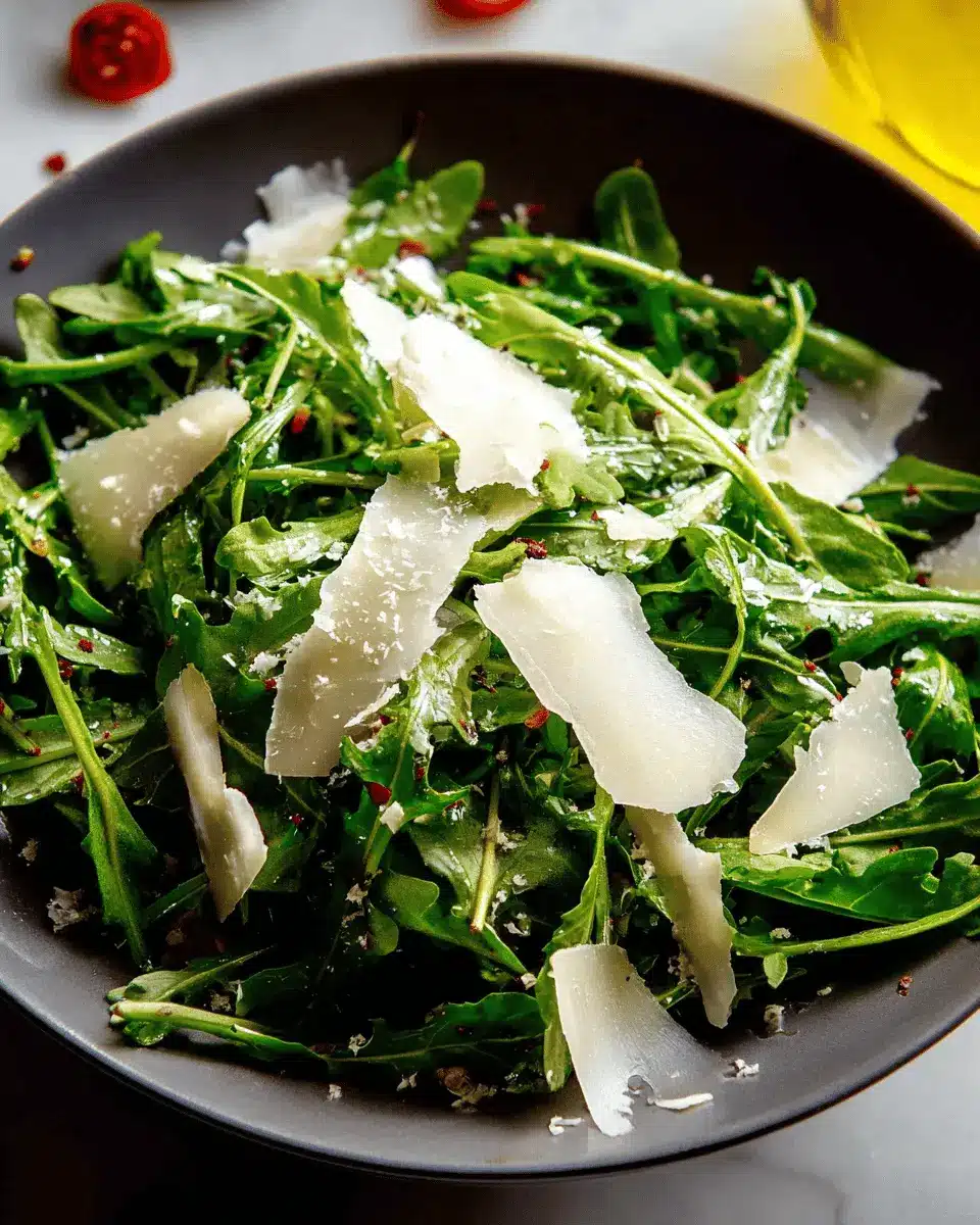 arugula salad with shaved parmesan