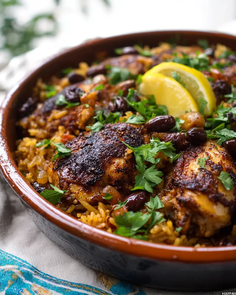 One Pot Moroccan Chicken and Rice