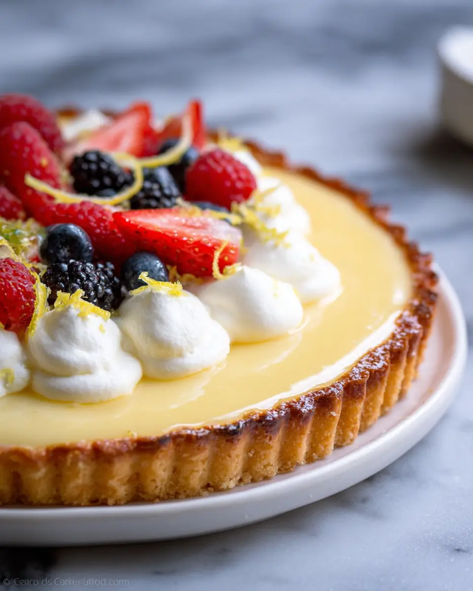 zesty and sassy lemon cream tart